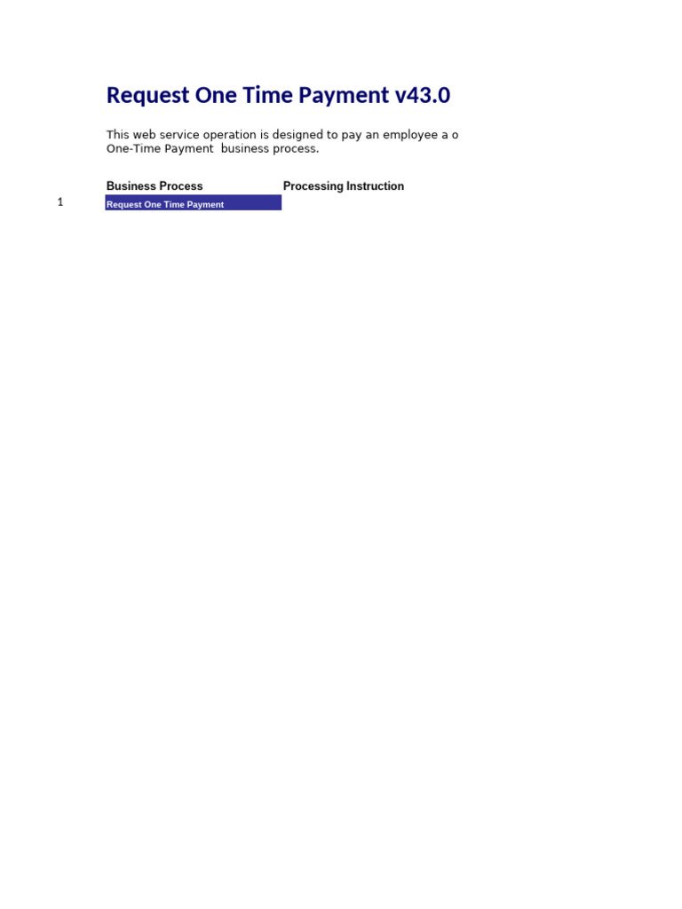 Request One-Time Payment v43.0 | PDF