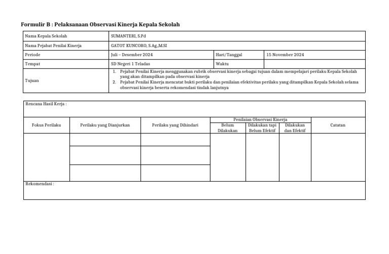 Formulir B (1) | PDF