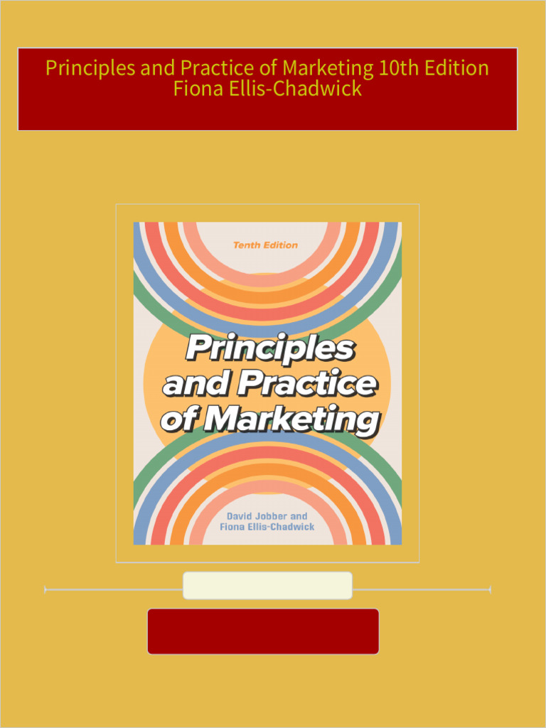 Principles and Practice of Marketing 10th Edition Fiona Ellis-Chadwick ...