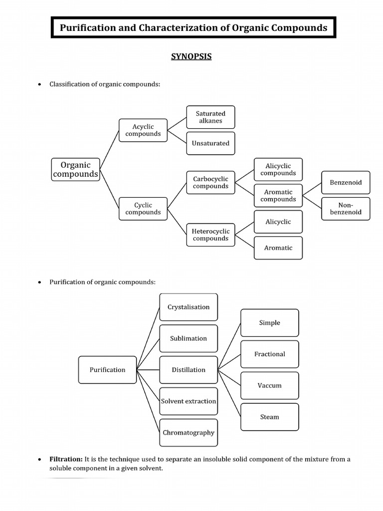 Purification - and - Characterisation of Organic Compounds | PDF