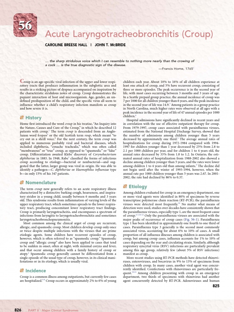 An In-Depth Examination of Acute Laryngotracheobronchitis (Croup) | PDF ...