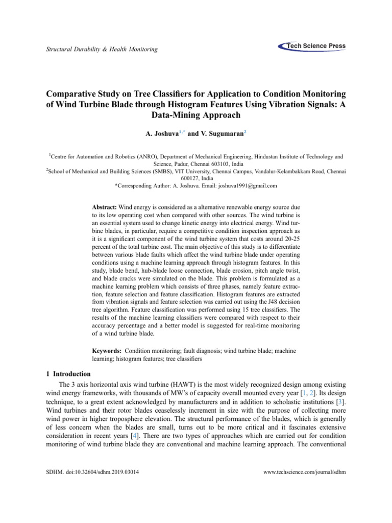 Comparative Study on Tree Classifiers for Application to Condition Monitoring of Wind Turbine ...