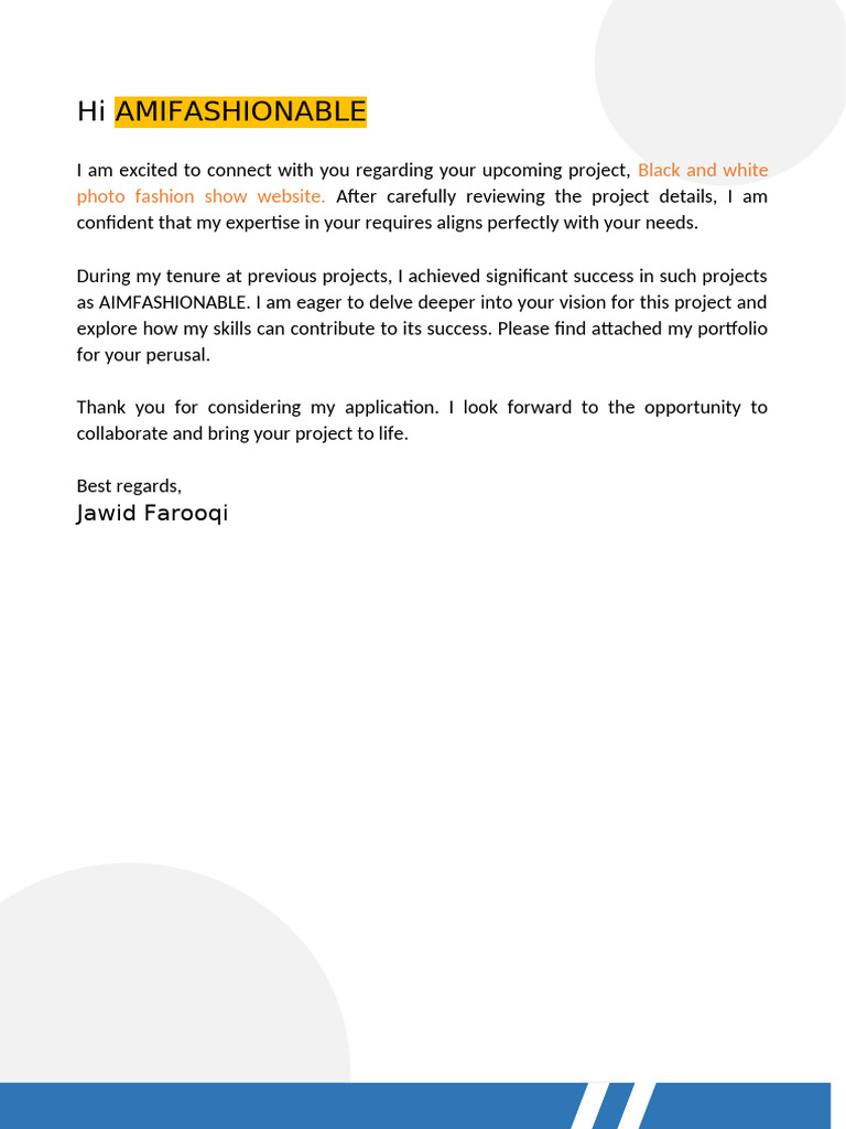 Upwork Project Proposal | PDF