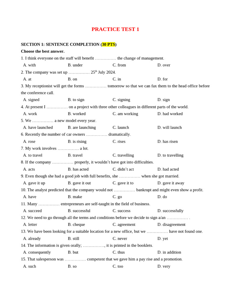 Practice Tests. 2025. HV | PDF
