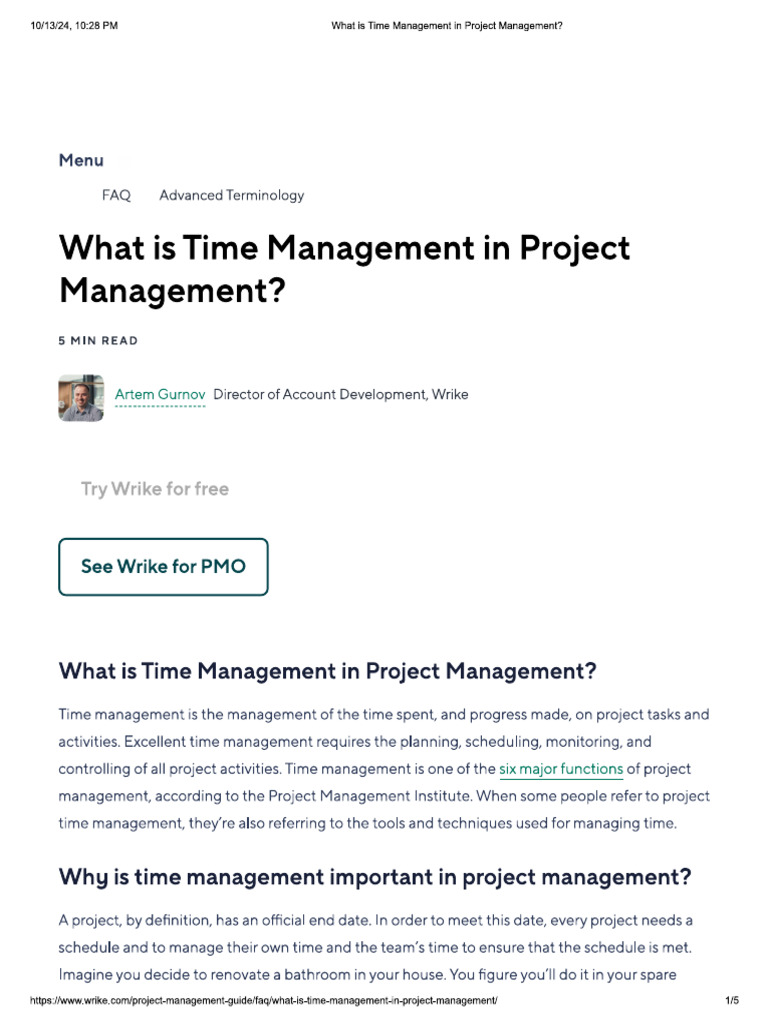 Time Management | PDF