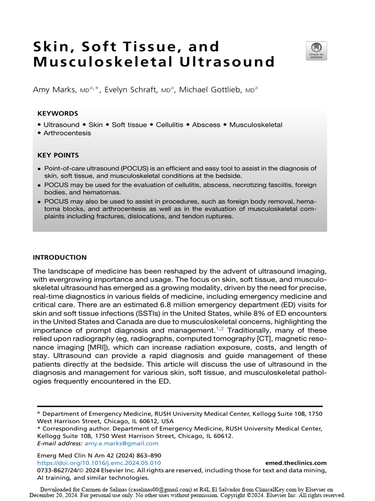 Skin, Soft Tissue, and Musculoskeletal Ultrasound | PDF | Ankle | Shoulder