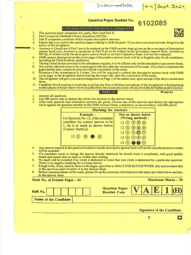 82636exam66744 MCQ Intermediate Sep24 p4 | PDF