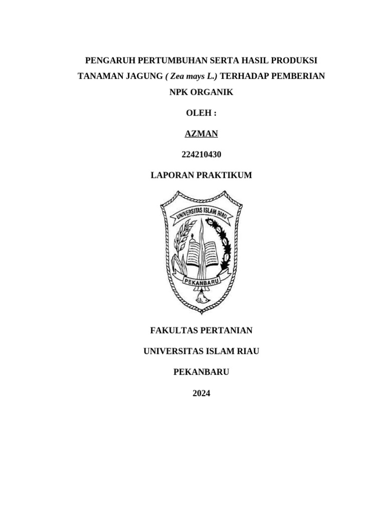 Laprak Pangan Jagung Asman | PDF