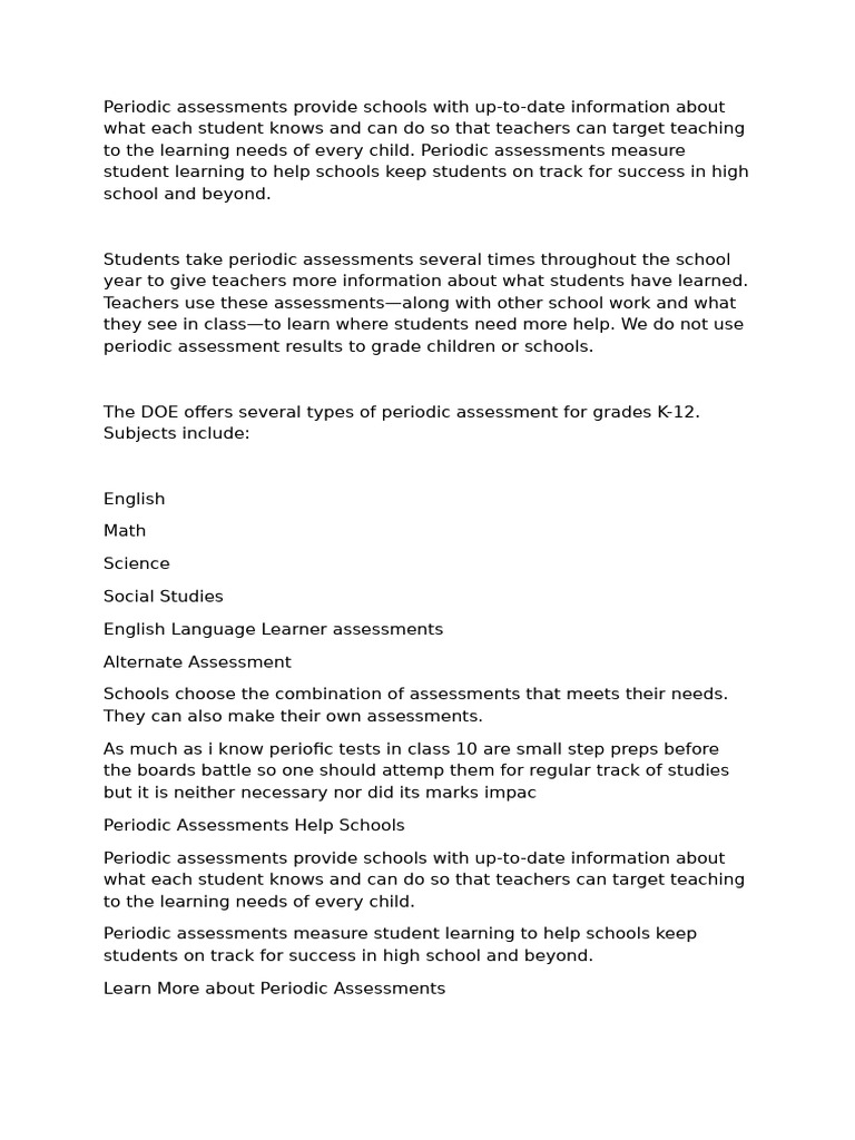 Periodic Tests | PDF
