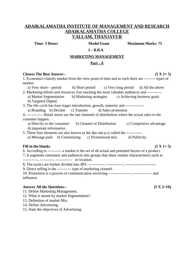 MARKETING MANAGEMENT | PDF | Marketing | Business Economics