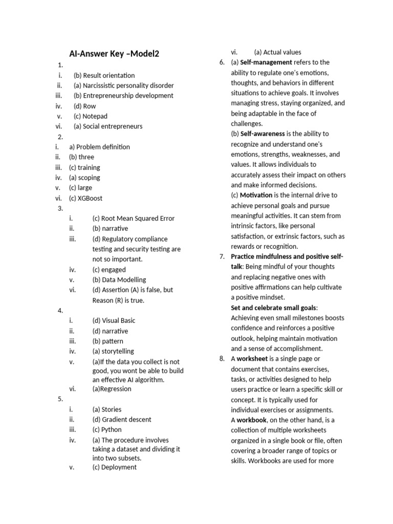 12model2Answerkey | PDF | Cross Validation (Statistics) | Data Analysis