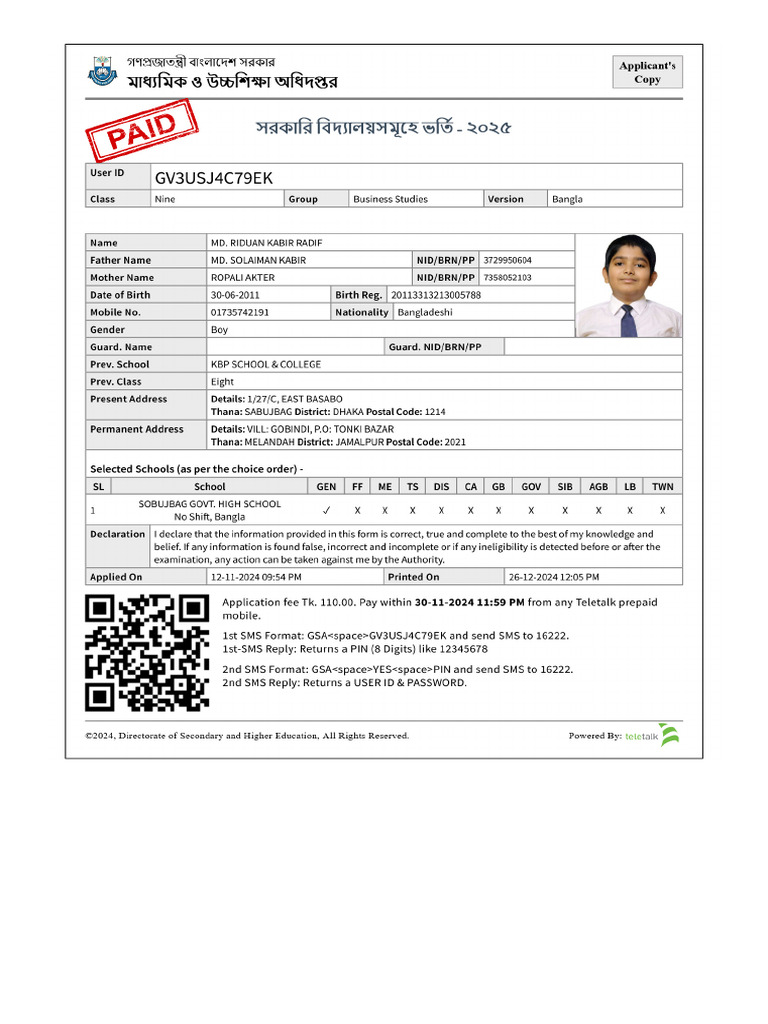 Applicant Copy - GV3USJ4C79EK | PDF