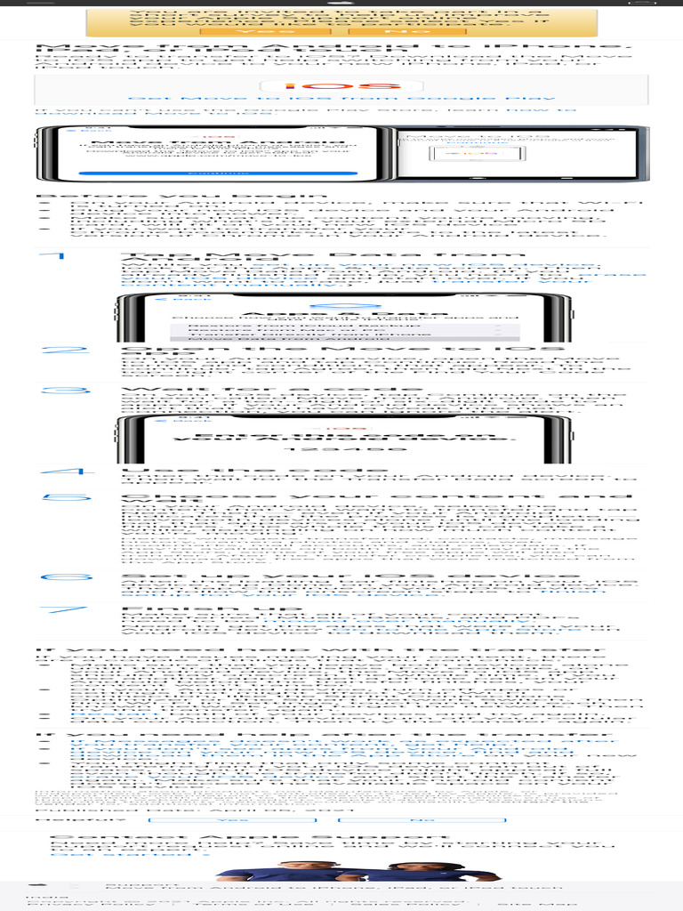 Move From Android To Iphone, Ipad, or Ipod Touch - Apple Support | PDF | Ios | Mobile App