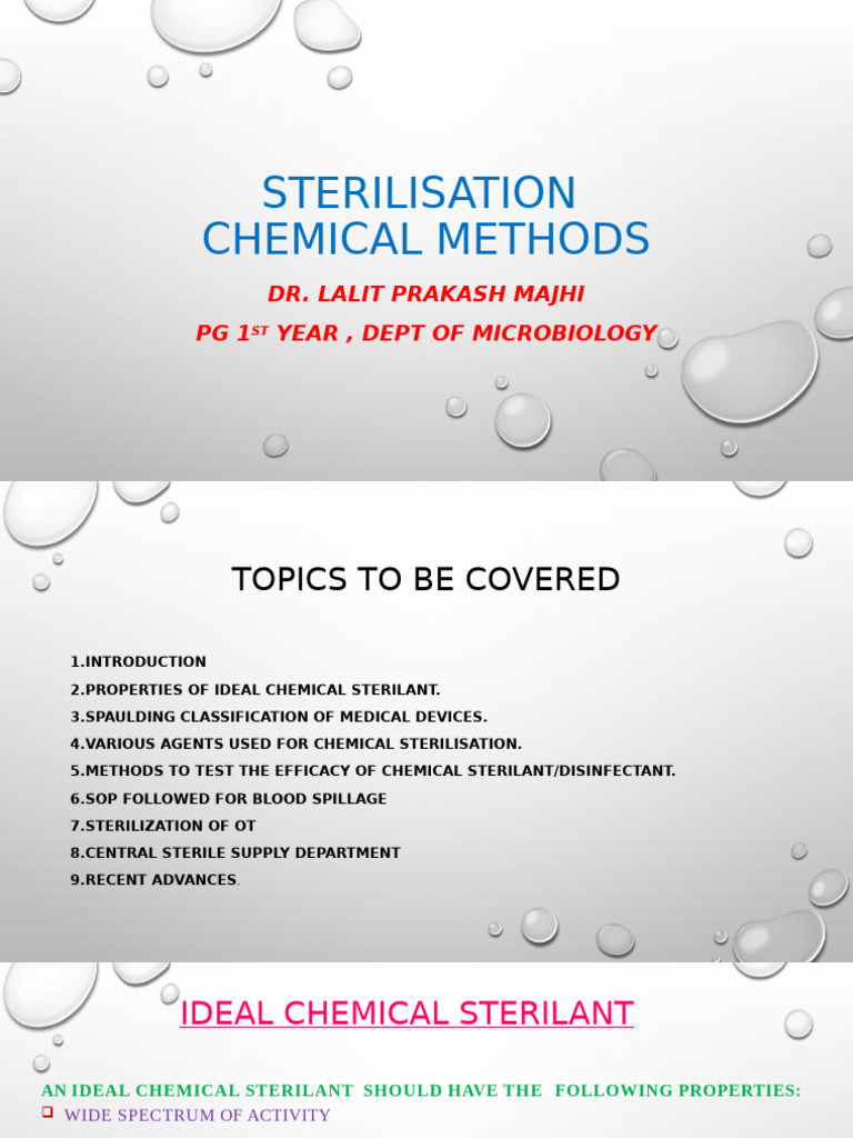 Chemical Methods Lalit | PDF | Disinfectant | Sterilization (Microbiology)