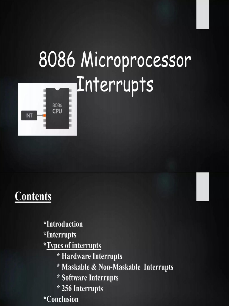 8086 Interrupt Handling Process | PDF