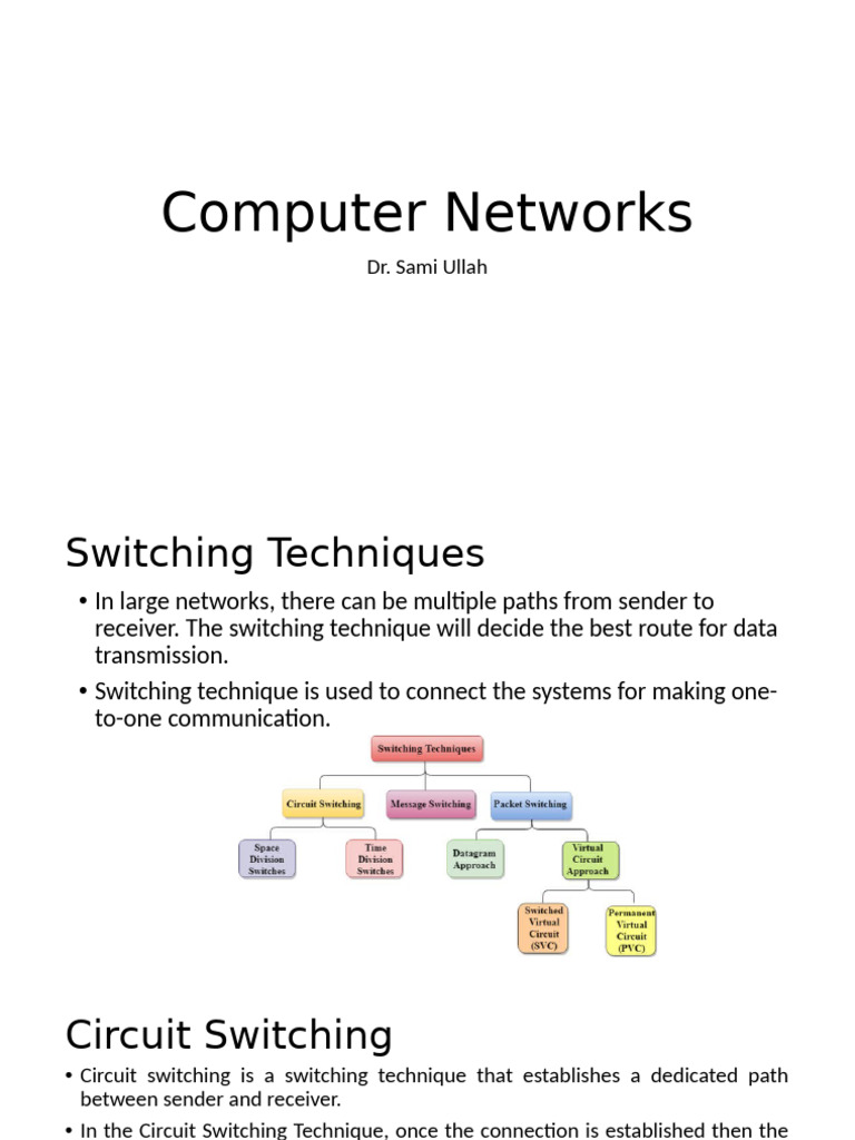 Switching Technologies | PDF | Computer Network | Packet Switching