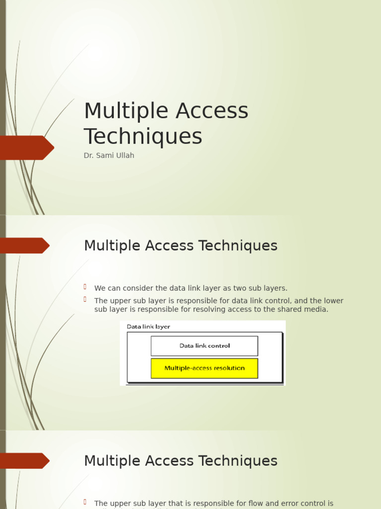 Multiple Access Techniques1 | PDF | Channel Access Method | Computer Science