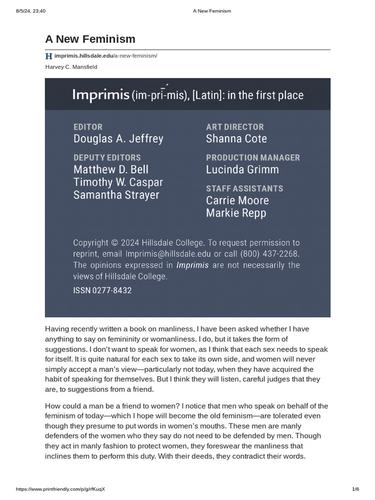 A New Feminism | PDF | Feminism | Gender Studies