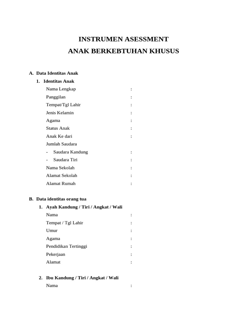 Instrumen Asesmen | PDF