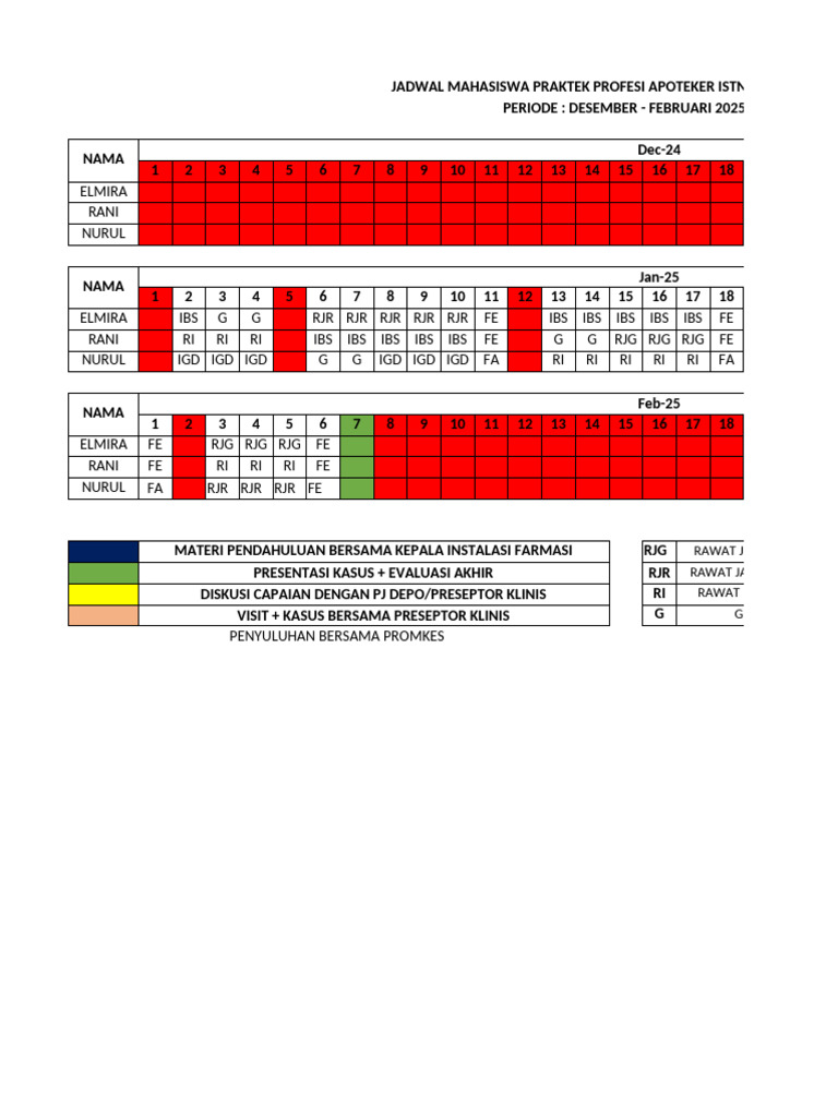 Jadwal Pkpa 2024 Desember | PDF