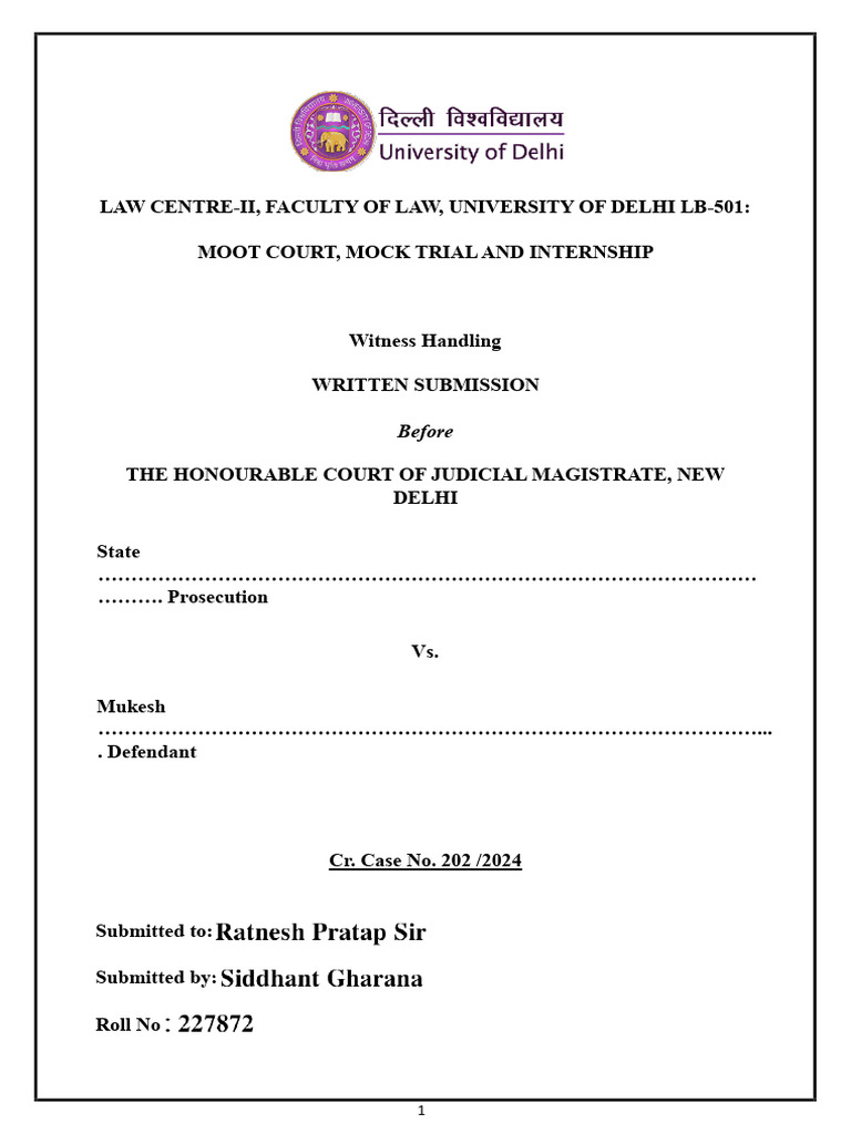 Written Arguments | PDF | Assault | Prosecutor