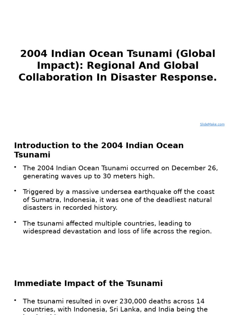 2004 Indian Ocean Tsunami Response Analysis | PDF | Tsunami | Emergency ...