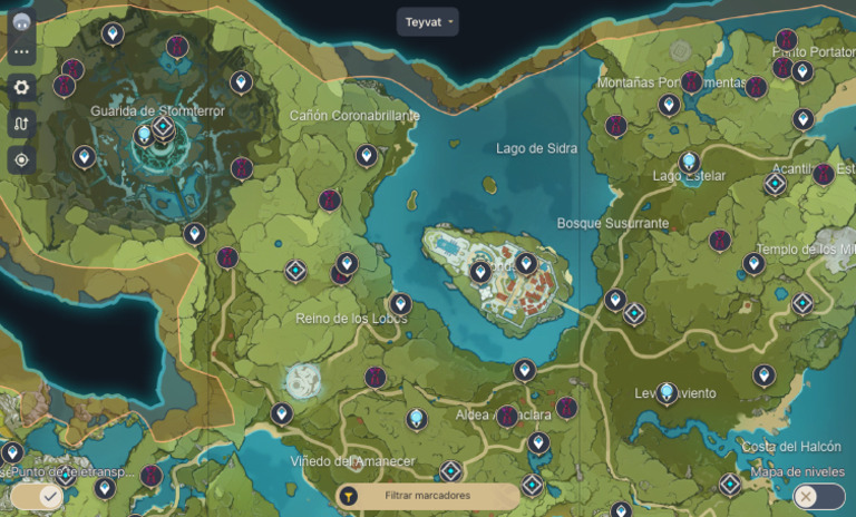 Mapa Interactivo de Teyvat en Hoyolab | PDF