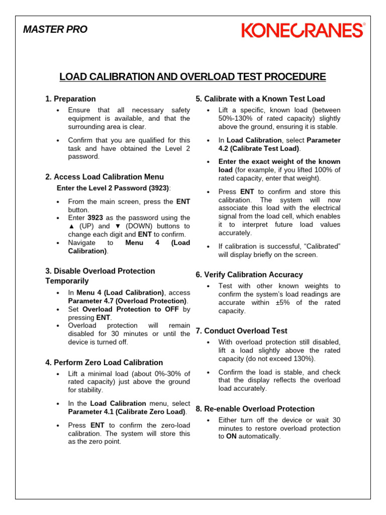 Load Calibration | PDF | Calibration