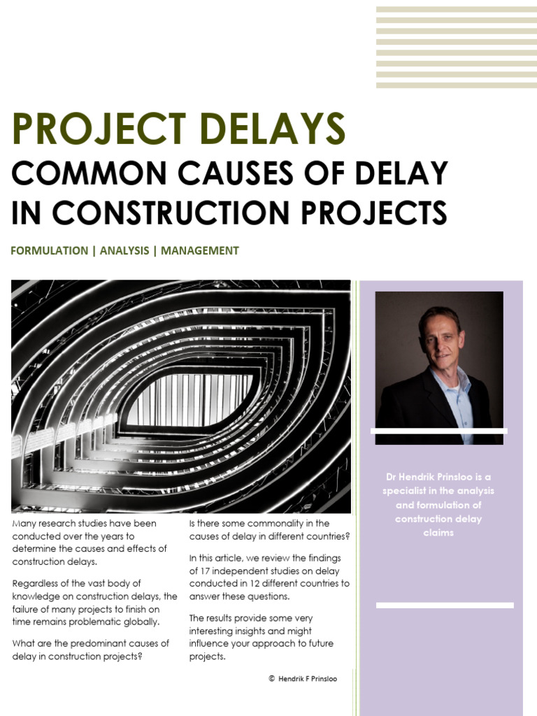 Commons Causes of Delay in Construction Projects | PDF | Business
