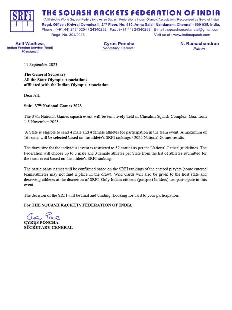 NG Letter to State Associations | PDF