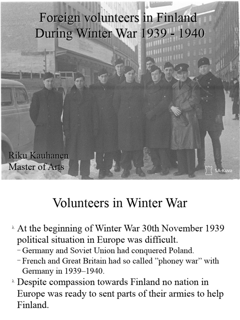 Foreign Volunteers in Finland During Winter War | PDF | Finland | Military
