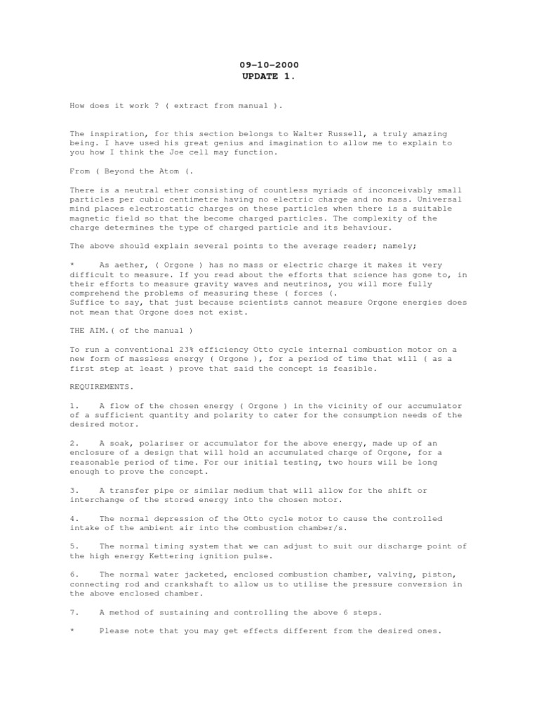 Joe Cell Update | PDF | Nuclear Fusion | Deuterium