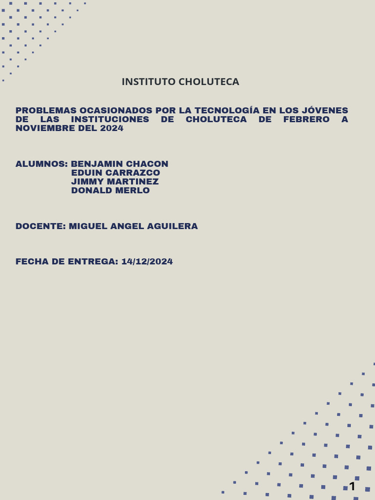 alumnosdonald merlo eduin carrazco benjamin chacon jimmy martinez ...