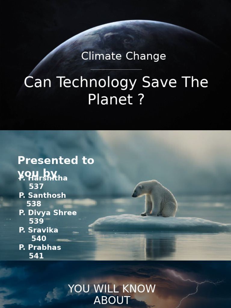 Can Technology Save The Planet | PDF | Climate Change | Climate