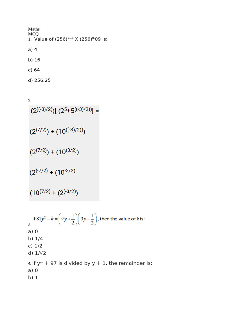 Maths Sreyanshu Qs Paper | PDF | Cartesian Coordinate System | Polynomial