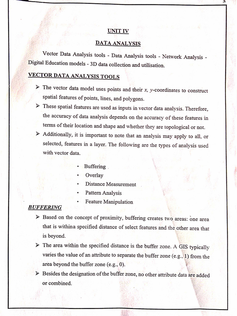 Unit-4 GIS Notes | PDF