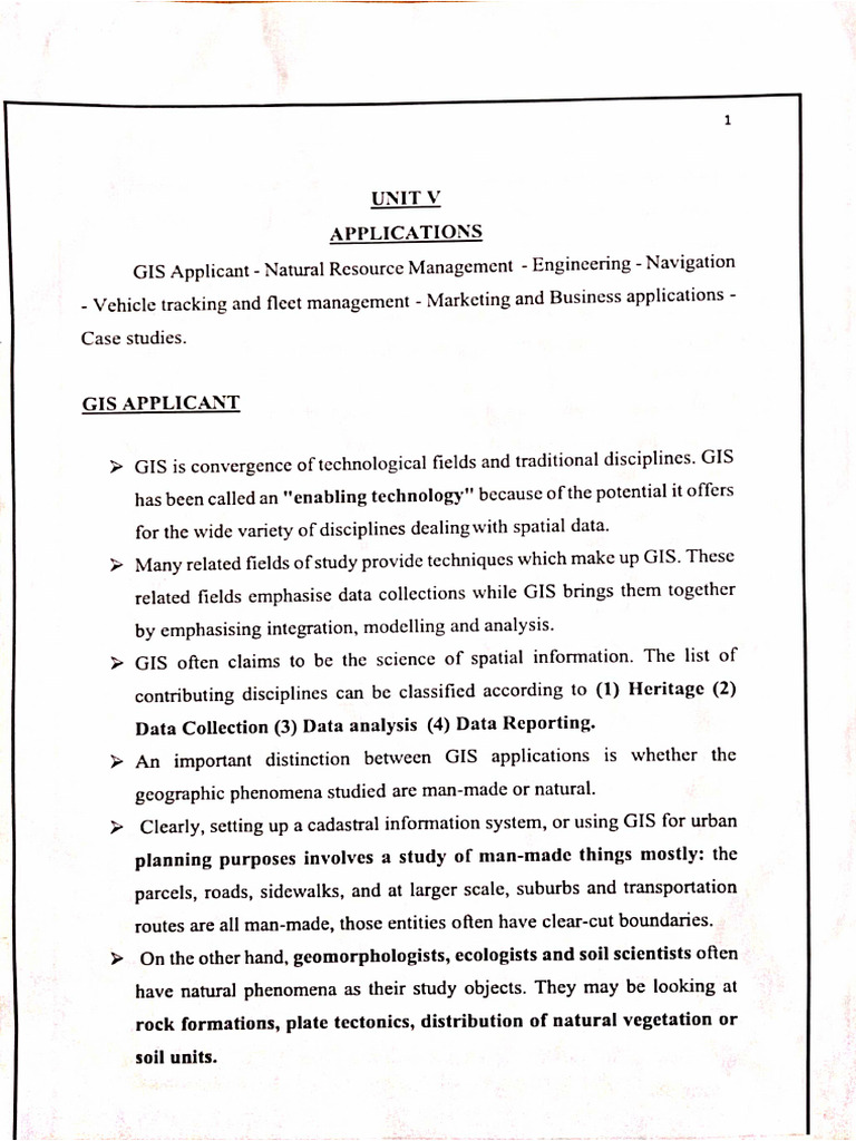 GIS Unit-5 Notes | PDF