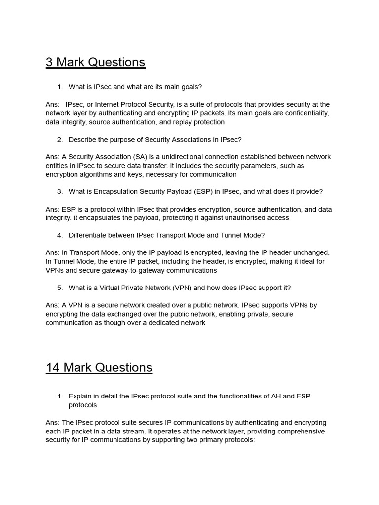 Ipsec Security Services Overview Pdf Internet Protocols Virtual
