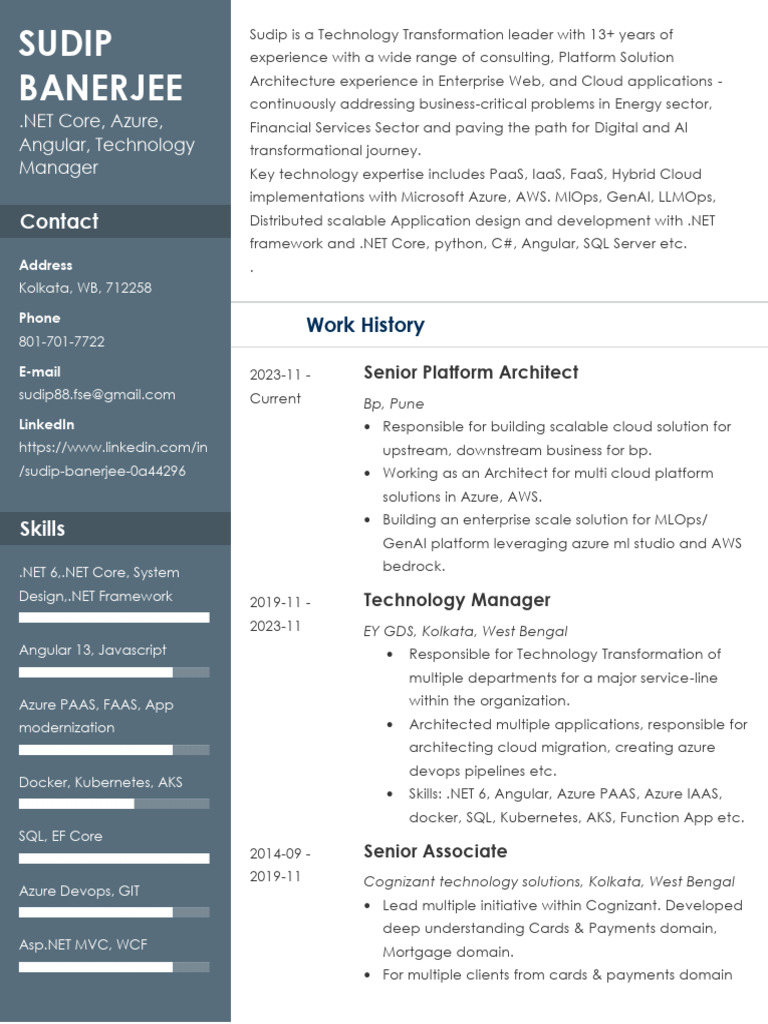 Tech Leader in Cloud Solutions | PDF | Microsoft Azure | Cloud Computing