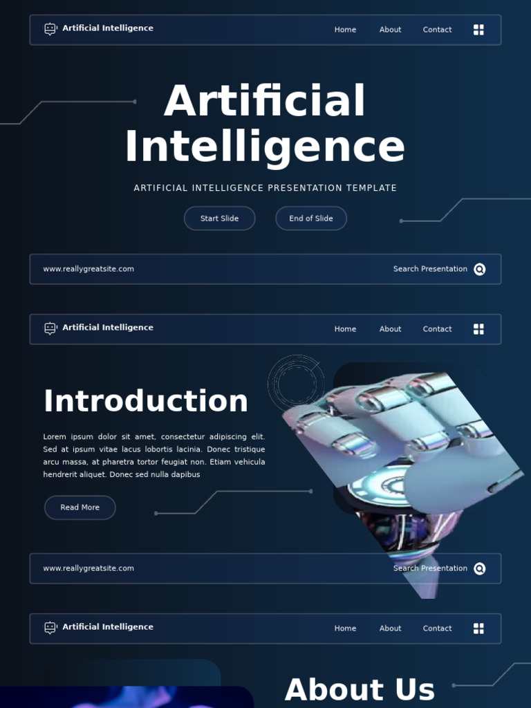 Blue Futuristic Artificial Intelligence Presentation | PDF
