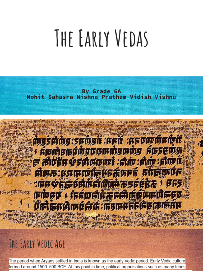 Untitled presentation SST vedic age | PDF | Vedas | Indian Religious Texts