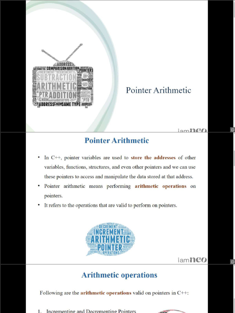 CPP - Pointer Arithmetic | PDF