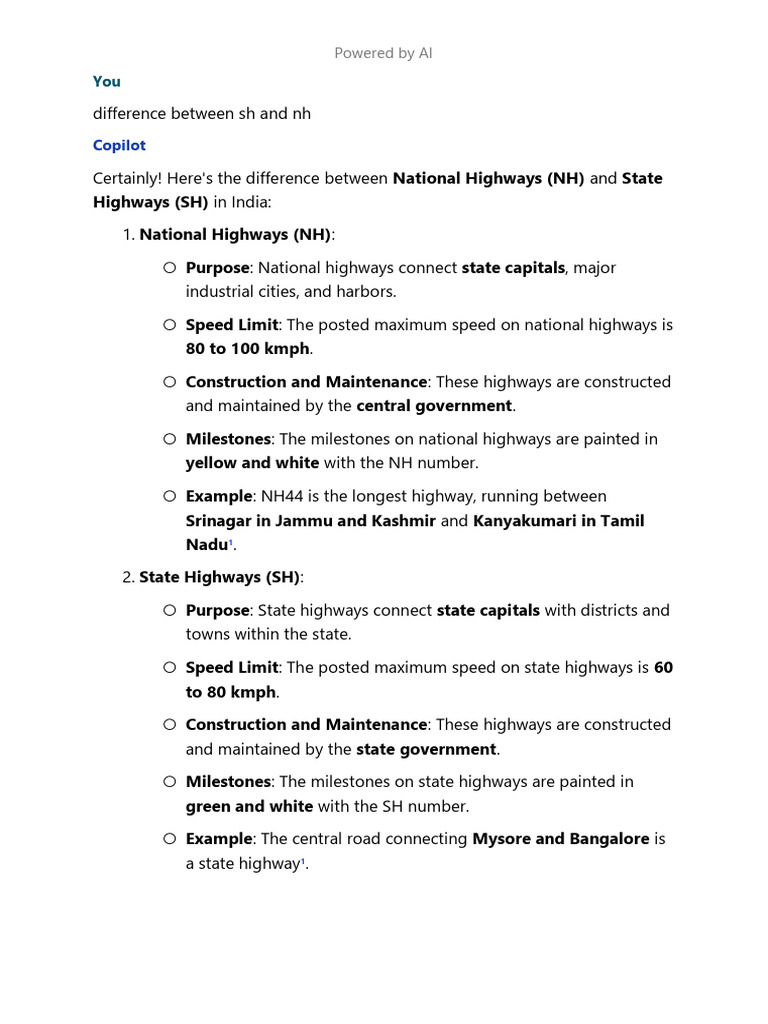 National vs State Highways Explained | PDF