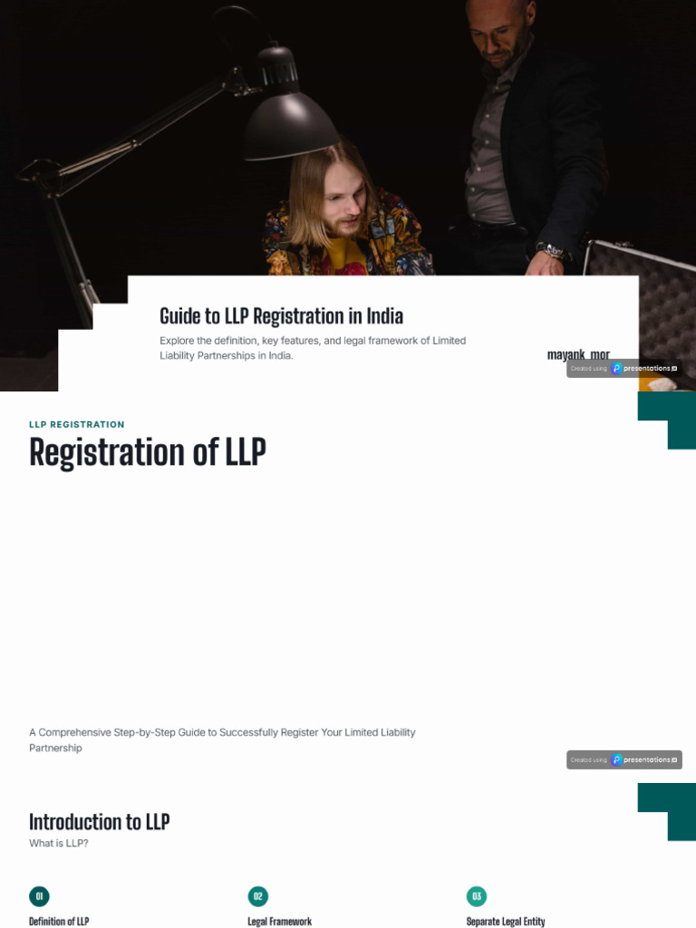 Registration of LLP - A Step-by-Step Guide | PDF