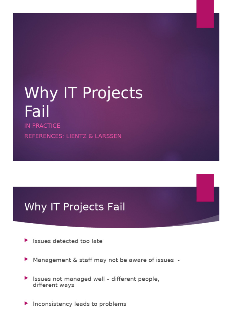 Key Reasons IT Projects Fail | PDF | Project Management | Business