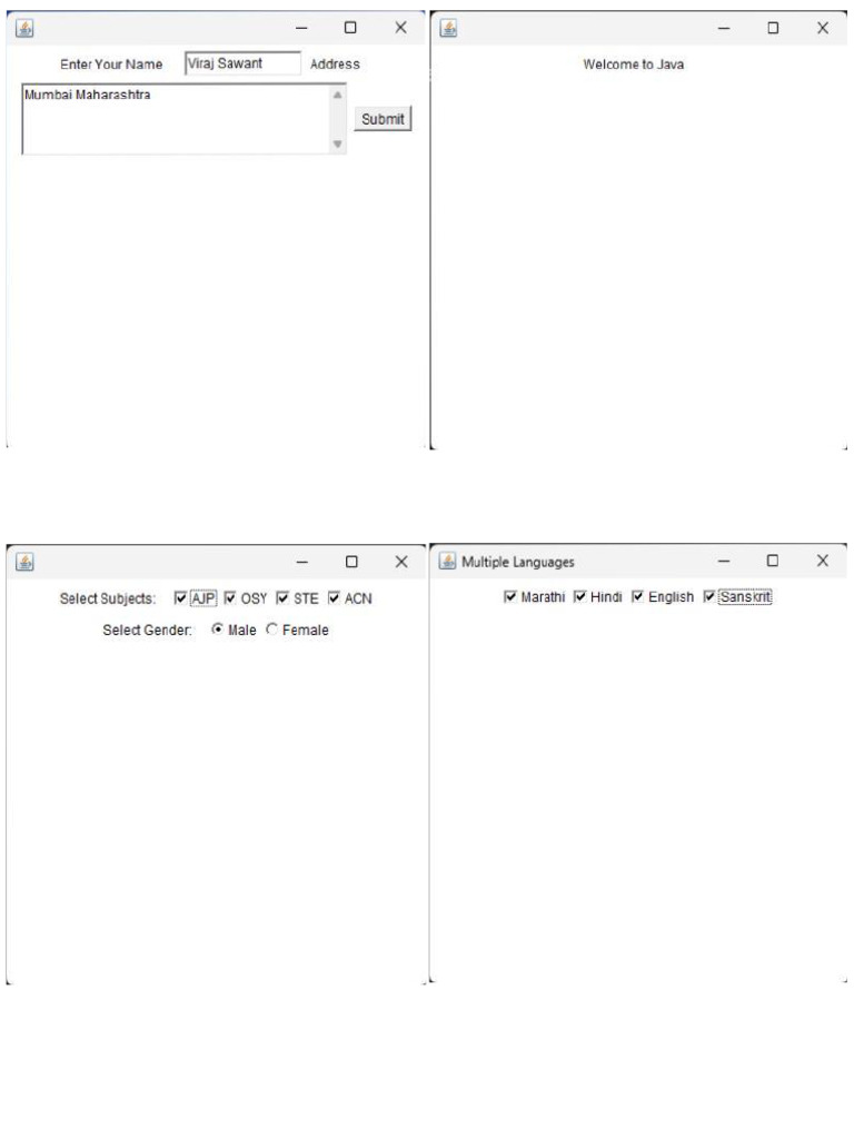 Ajp Practical 1 Output | PDF