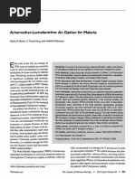 Artefan 80/480 Dosage and Administration | PDF | Adverse Effect | Malaria