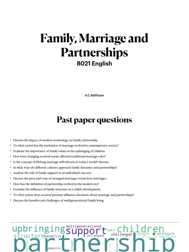 Modern Family Dynamics and Marriage Trends | PDF | Cohabitation | Marriage