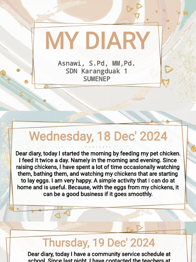 Diary Bahasa Inggris | PDF