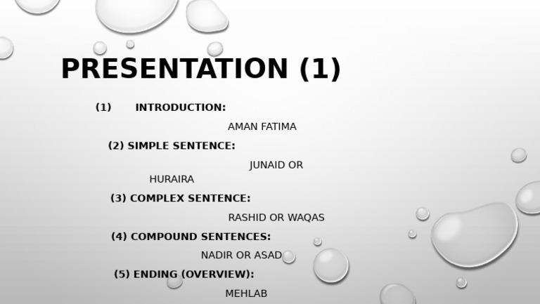 Sentence Structure Overview | PDF